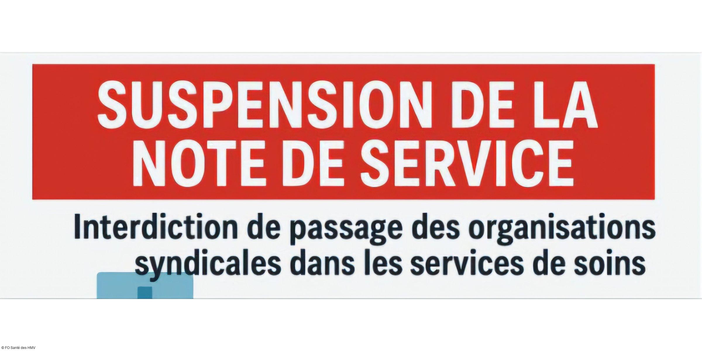 VICTOIRE SYNDICALE: Suspension de la note de service interdisant le ...